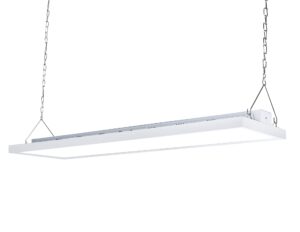 parmida 4ft led linear high bay shop light, 225w, 130lm/w, 0-10v dimmable, commercial industrial warehouse area lighting, 5000k, hanging chain included, ul-listed & dlc 4.2 qualified