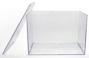 clear plastic box - 12 1/2 "l x 8 1/2 "w x 8 1/2 "h - 4 boxes