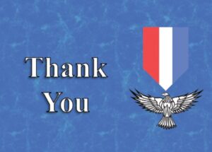 eagle badge thank you card for scout ceremony (pack of 24)