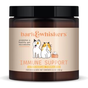 bark & whiskers immune support, 3.5 oz. (102 g), 60 scoops, supports liver & digestive health, veterinarian formulated, non-gmo, dr. mercola