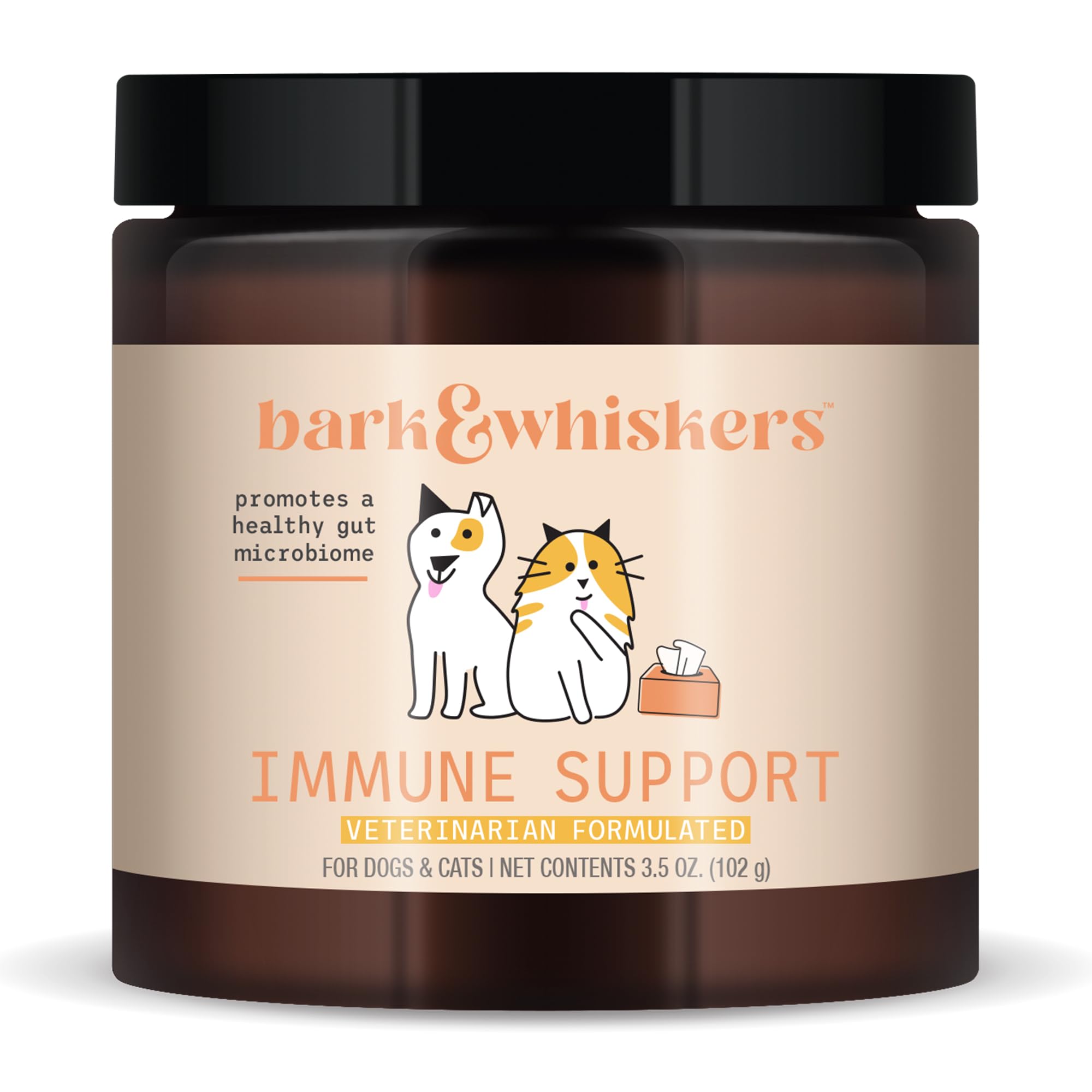 Bark & Whiskers Immune Support, 3.5 Oz. (102 g), 60 Scoops, Supports Liver & Digestive Health, Veterinarian Formulated, Non-GMO, Dr. Mercola