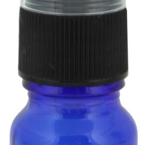 Vivaplex, 24, Cobalt Blue, 10 ml (1/3 oz) Glass Bottles, with Black Fine Mist Sprayer's