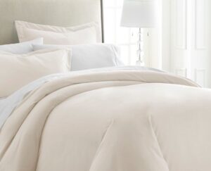 ienjoy home ieh king-ivory duvet cover set, ieh-duvet-king-ivory