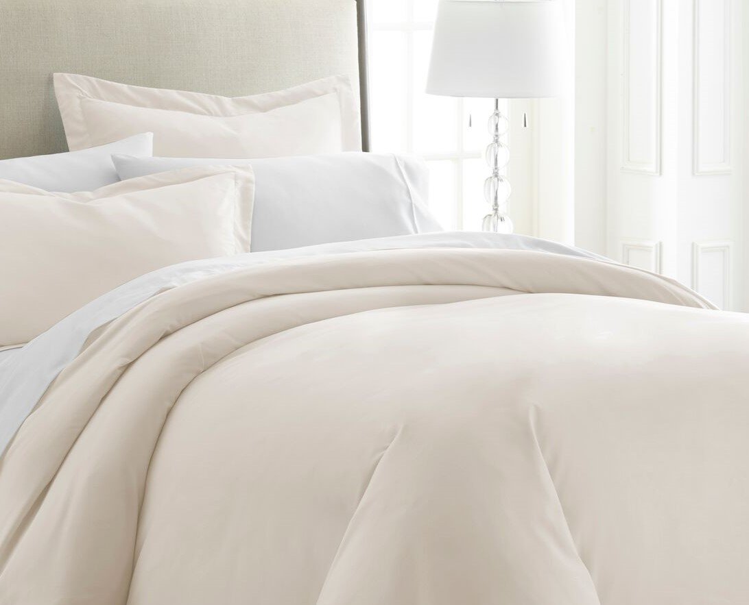 IENJOY HOME IEH King-Ivory Duvet Cover Set, IEH-Duvet-King-Ivory