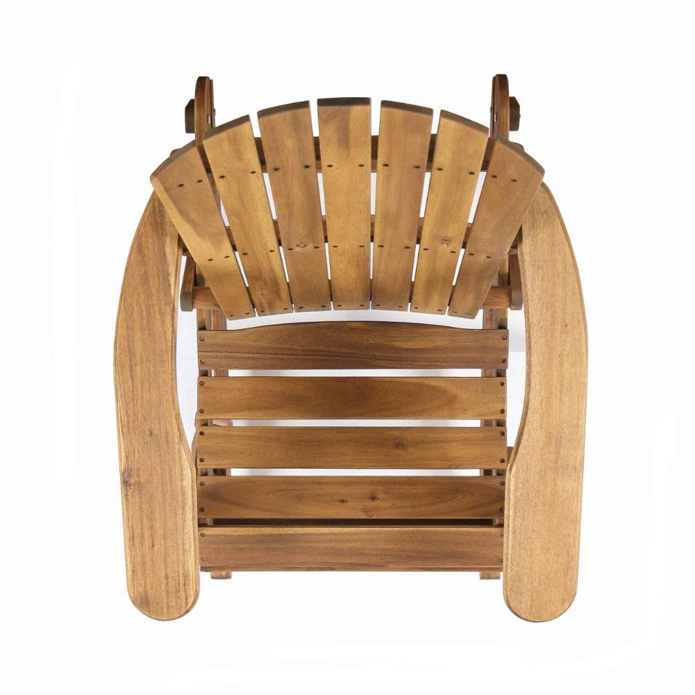 Christopher Knight Home Malibu Outdoor Acacia Wood Adirondack Rocking Chairs, 2-Pcs Set, Natural Stained