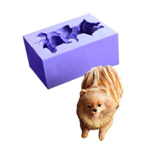 cute dog silicone molds chocolate fondant molds,runloo 3d puppy dog soap molds pomeranian candle moulds