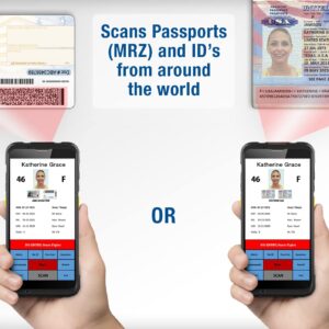 ID Scanner - Drivers License and Passport Scanner and Reader - Age Verification and Customer Management - Quantum Edge V3 Includes Handheld Scanner, Outer Carry Case, & Accessories