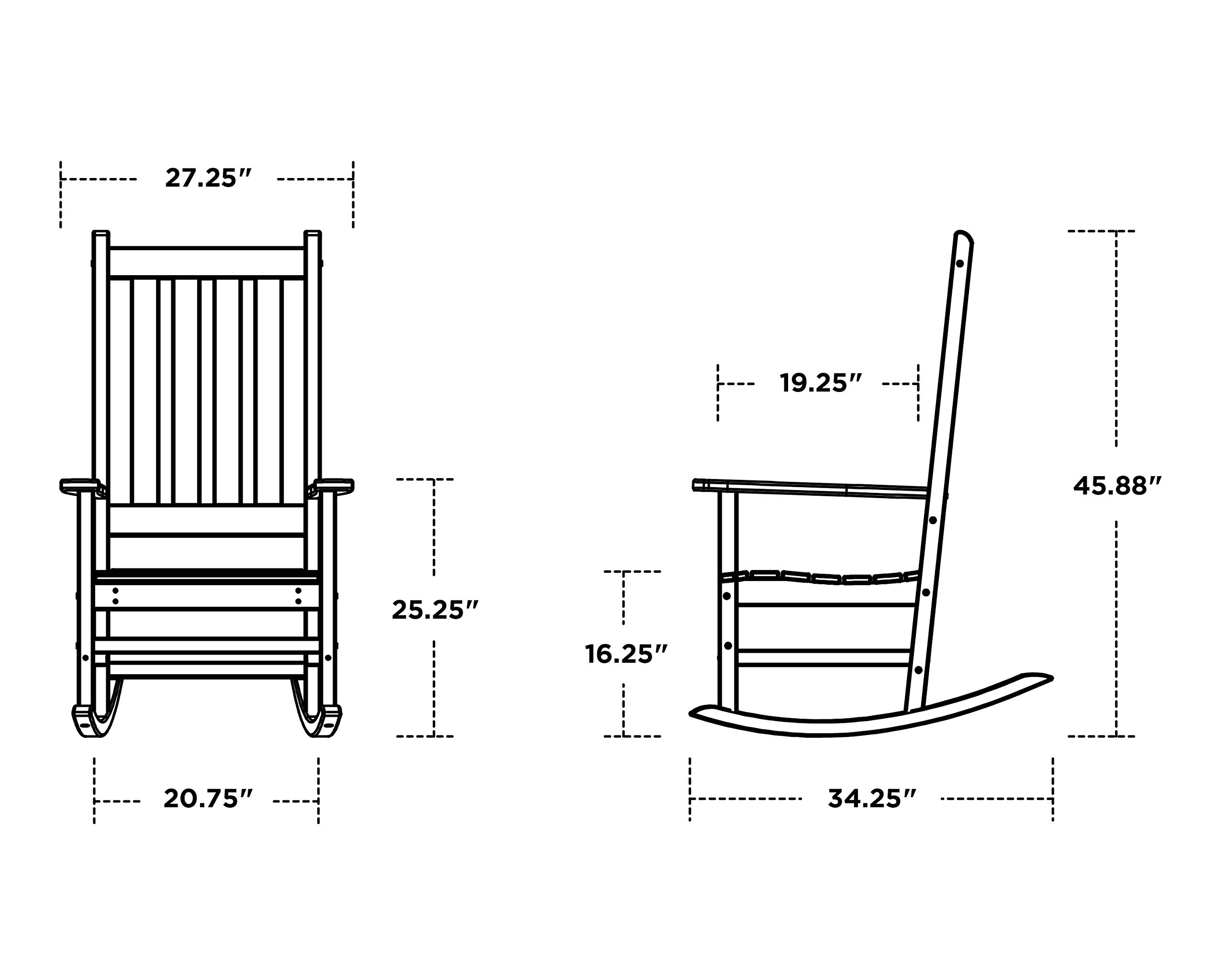 POLYWOOD® Vineyard Porch Rocking Chair (Sand)