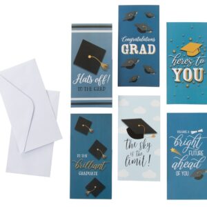 Best Paper Greetings 36 Pack Blank Graduation Thank You Cards with Envelopes, 6 Various Designs (4 x 7 In)