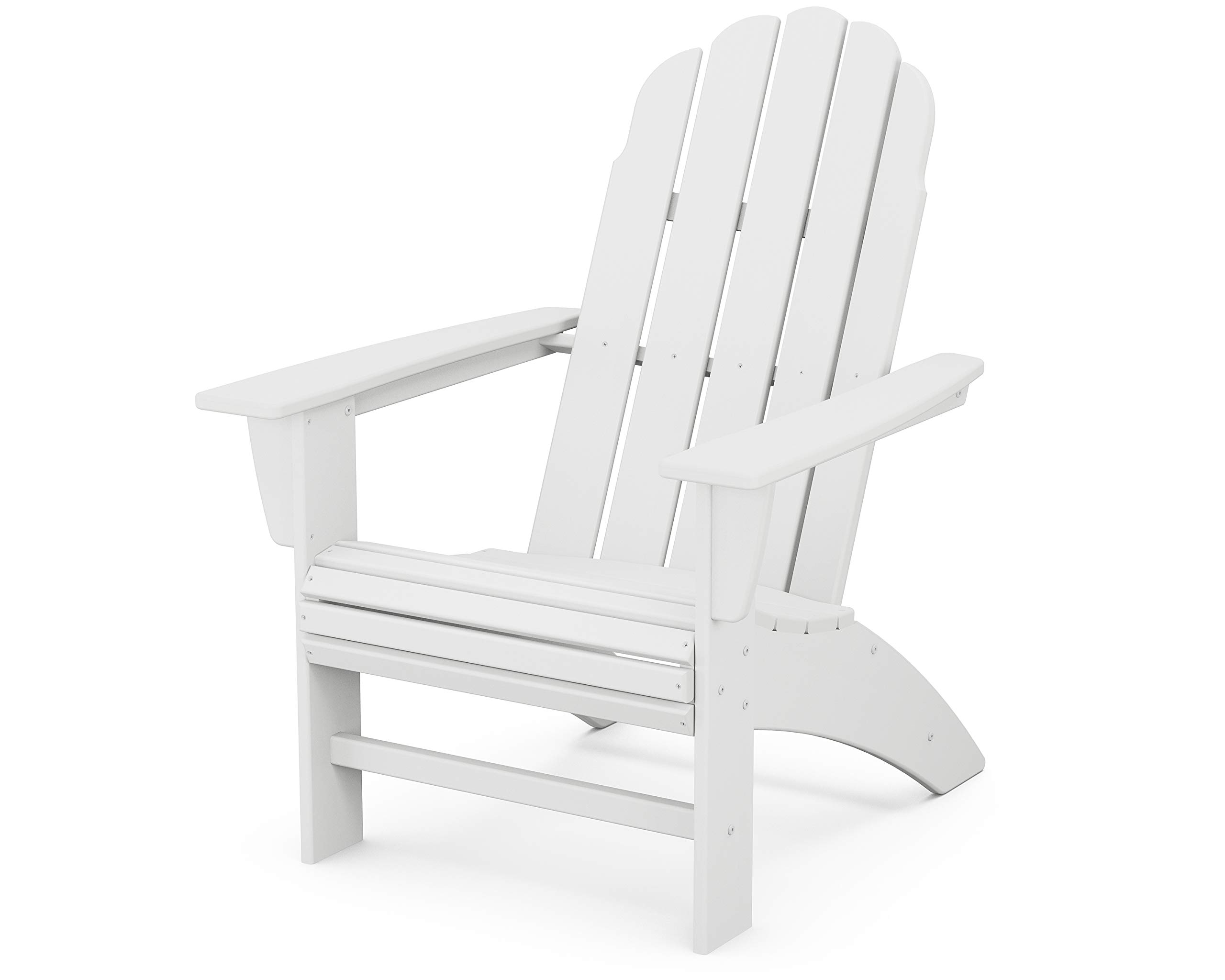 POLYWOOD AD600 Vineyard Curveback Adirondack Chair, White