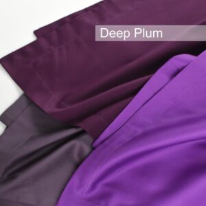 Solid Color Egyptian Cotton Duvet Cover Luxury Bedding Set High Thread Count Long Staple Sateen Weave Silky Soft Breathable Pima Quality Bed Linen (Queen, Deep Plum)