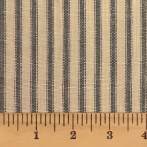 black & tea dye primitive ticking stripe homespun cotton plaid fabric by jcs - sold by the yard