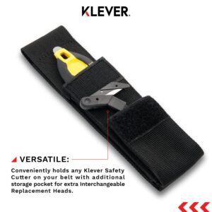 Klever Holster, Fits All Klever Safety Cutters, Stores Box Cutters on Your Belt, Black, 10-Pack (KCJ-HOL)