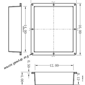 Ready For Tile Waterproof Leak Proof 16" x 14" Bathroom Recessed Shower Niche - Single Bathroom Shelf Organizer Storage For Shampoo & Toiletry Storage STR-1614 - Flush Mount Installation