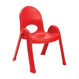 children's factory-ab7711pr value stack kids chair, preschool/daycare/playroom furniture, flexible seating classroom furniture for toddlers, red, 11"