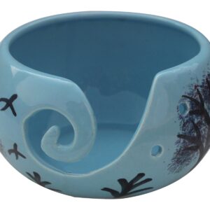 for Mom: 7-Inch Ceramic Yarn Bowl for Crocheting – Tangle-Free Knitting with Smooth Spiral Outlet by Abhandicrafts