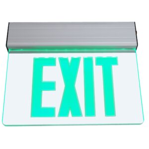 NICOR Lighting LED Emergency Exit Sign, Clear with Green Lettering (EXL2-10UNV-AL-CL-G-1)