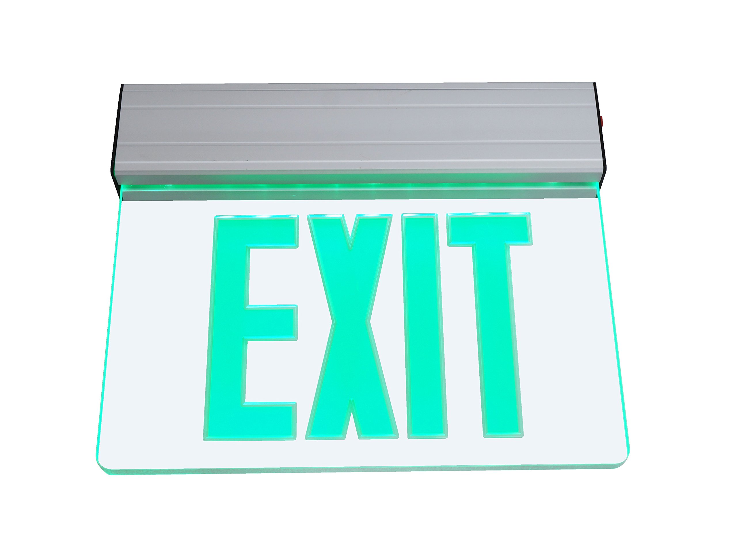 NICOR Lighting LED Emergency Exit Sign, Clear with Green Lettering (EXL2-10UNV-AL-CL-G-1)