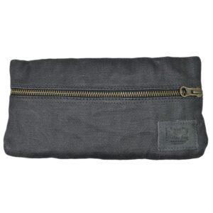 hide & drink, pen accessories kit pouch holder, secure fit, g pen soft travel bag handmade from waxed canvas (charcoal black)