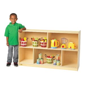 Children's Factory, Value Line Mobile 2-Shelf Storage Unit, ANG9149, Classroom or Daycare Furniture, Kids Room Organizer and Book Shelves