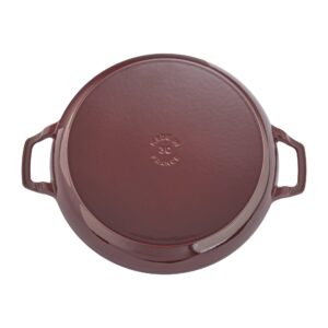 Staub Cast Iron 3.5-qt Braiser with Glass Lid - Grenadine