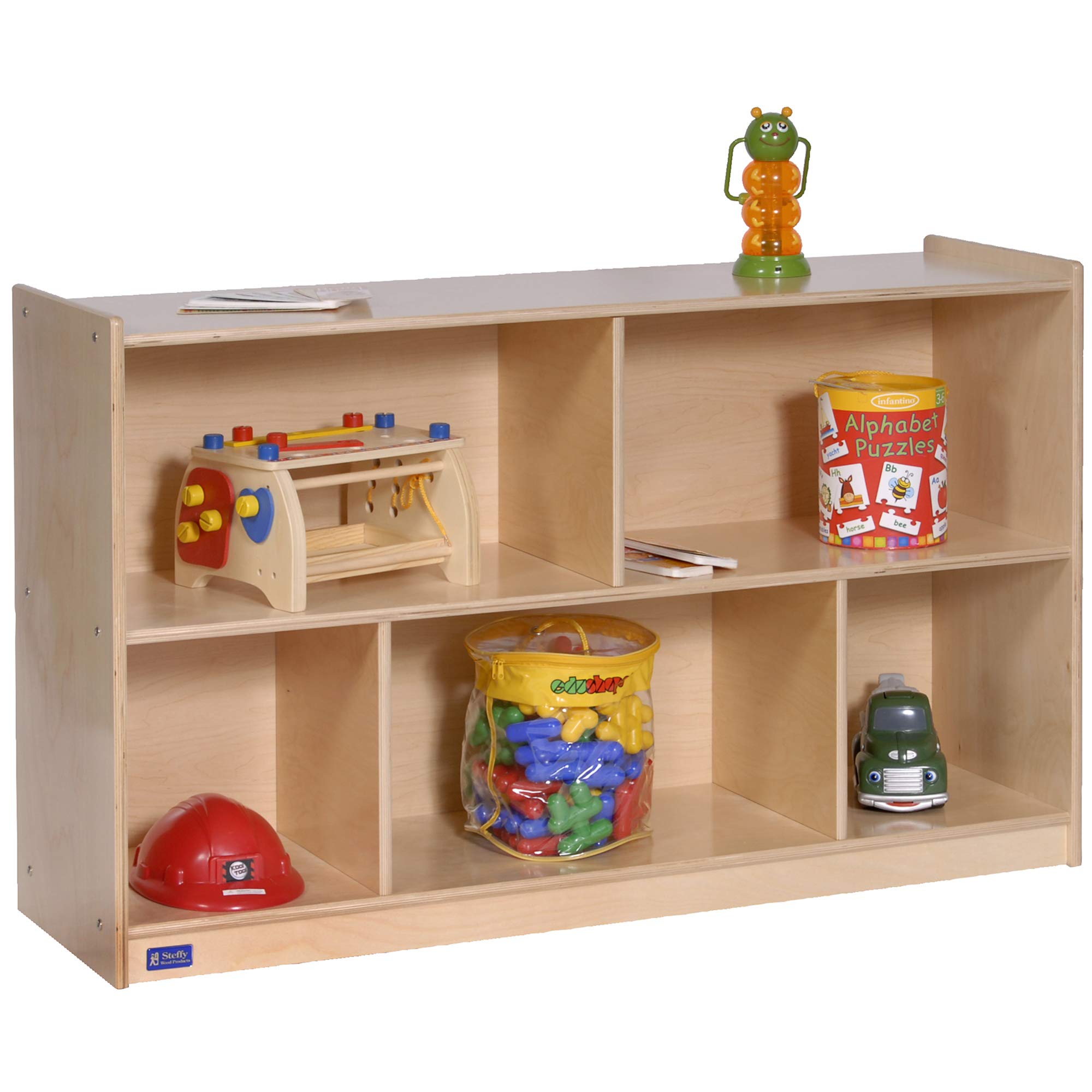 Children's Factory, Value Line Mobile 2-Shelf Storage Unit, ANG9149, Classroom or Daycare Furniture, Kids Room Organizer and Book Shelves