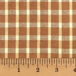 honey mustard homespun cotton plaid fabric by jcs - sold by the yard