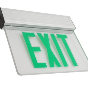 NICOR Lighting LED Emergency Exit Sign, Clear with Green Lettering (EXL2-10UNV-AL-CL-G-1)