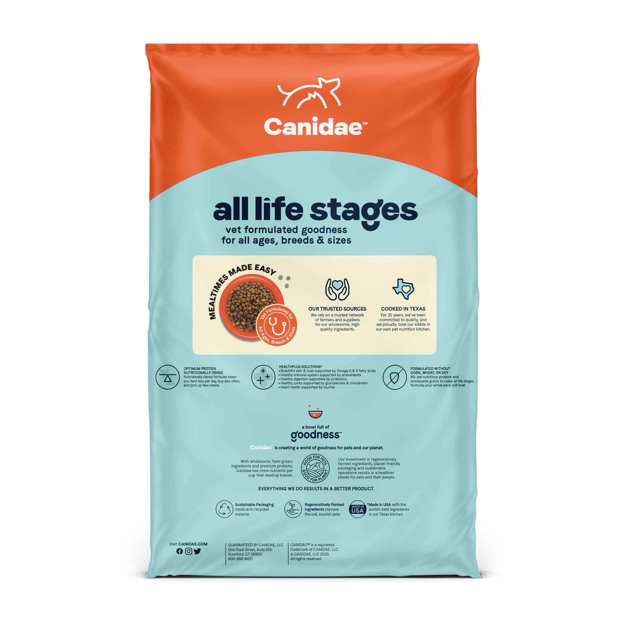 Canidae All Life Stages Dry Dog Food, Large Breed Formula with Turkey Meal & Brown Rice, 40 lbs.