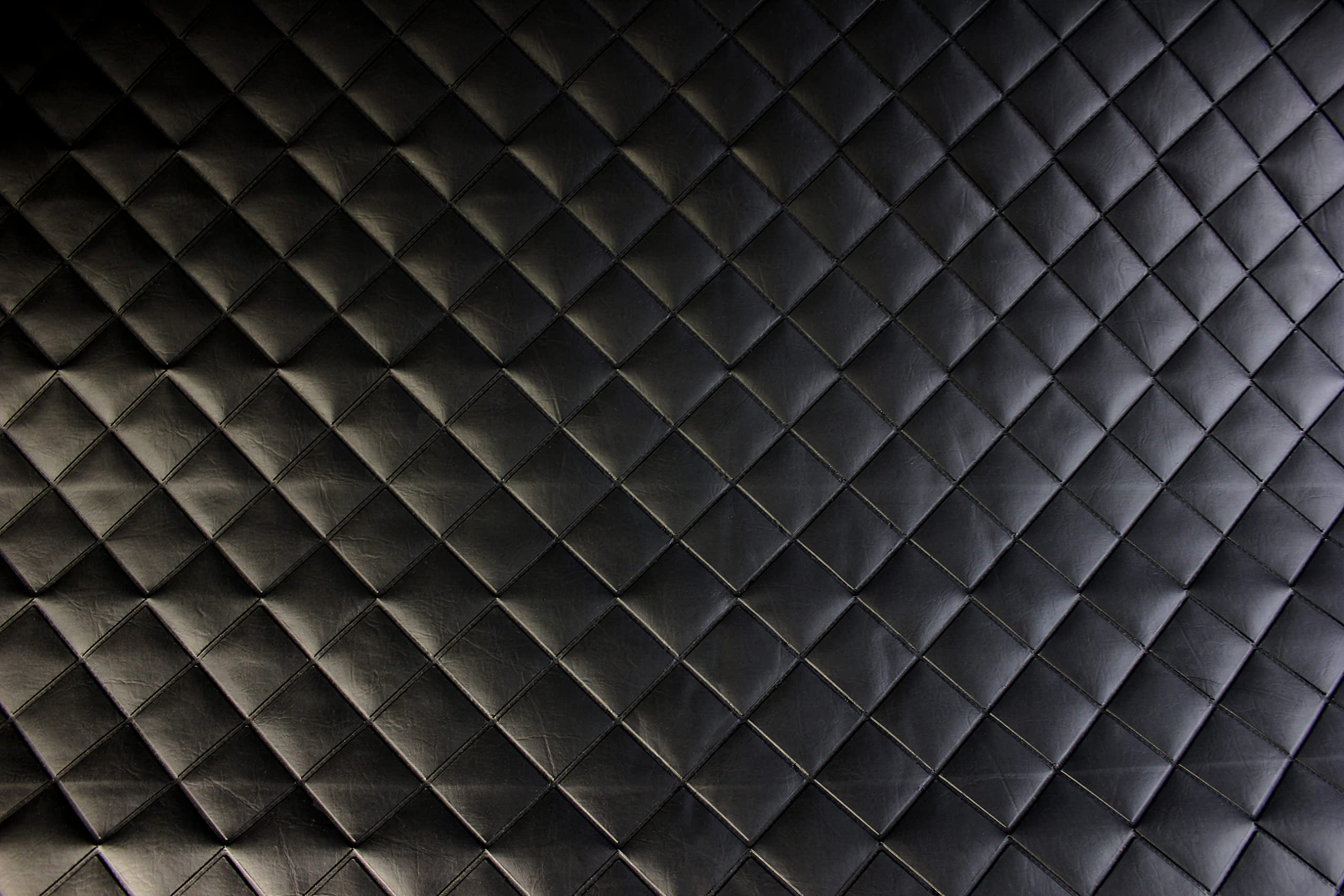 VViViD Bycast65 Black Quilted 4" x 6" Diamond Pattern Padded Marine Vinyl Roll (25ft x 54")