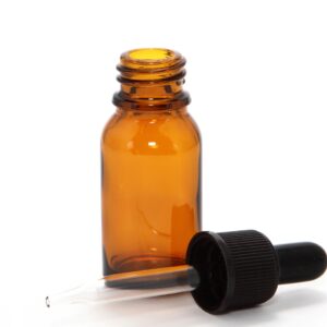 Vivaplex, 24, Amber, 10 ml (1/3 oz) Glass Bottles, with Glass Eye Droppers