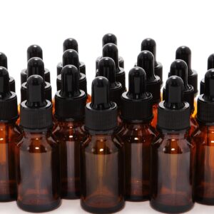 Vivaplex, 24, Amber, 10 ml (1/3 oz) Glass Bottles, with Glass Eye Droppers