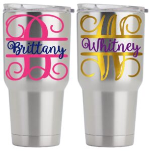 Personalized Decals for Tumblers, Your Choice of Color & Style | Decals by ADavis