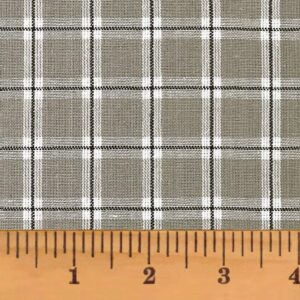 magnolia gray 6 homespun cotton plaid fabric by jcs - sold by the yard