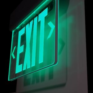 NICOR Lighting LED Emergency Exit Sign, Clear with Green Lettering (EXL2-10UNV-AL-CL-G-1)