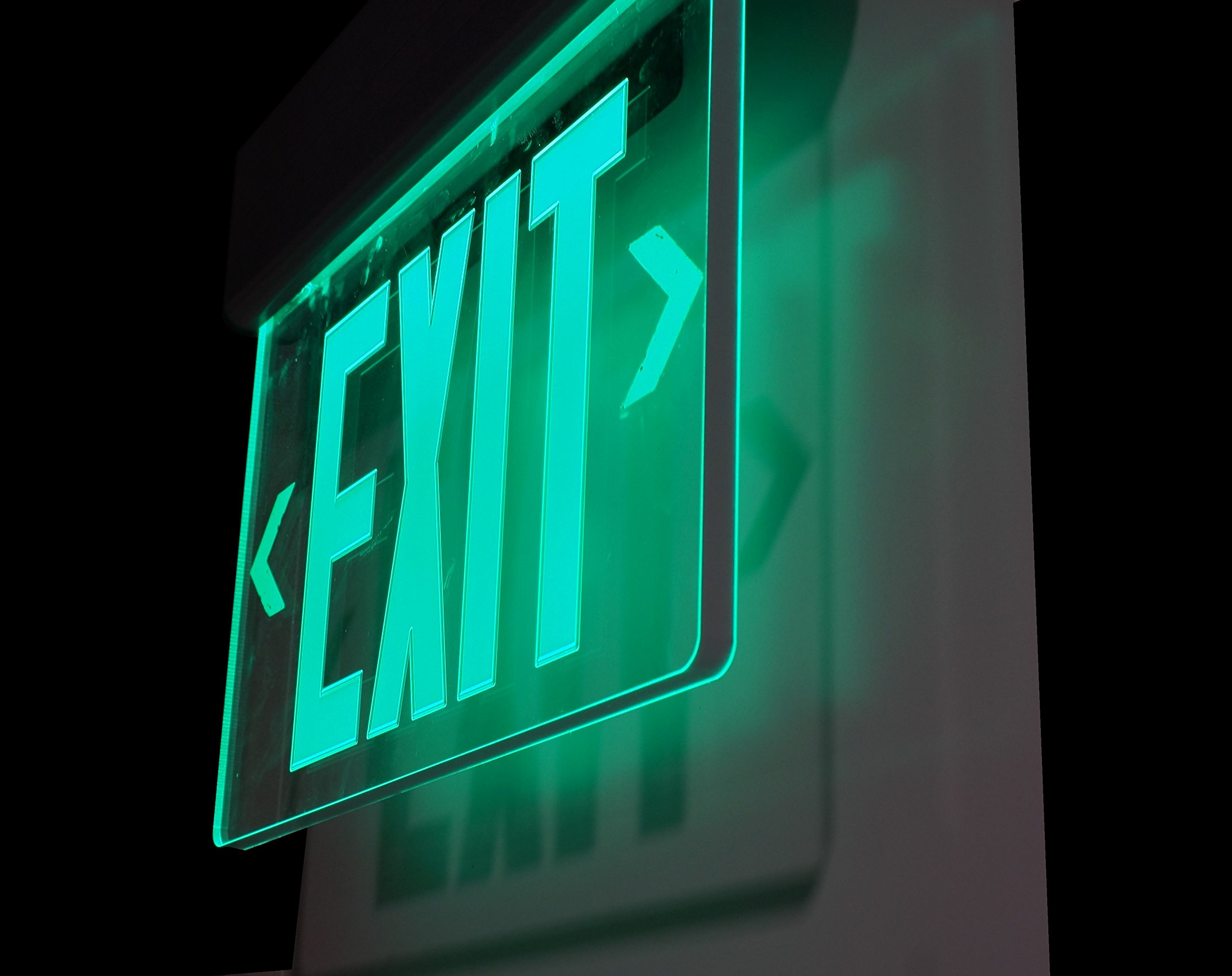 NICOR Lighting LED Emergency Exit Sign, Clear with Green Lettering (EXL2-10UNV-AL-CL-G-1)