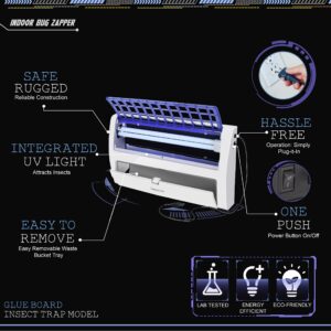 SereneLife Relax Electric Control Glue System-Insect Trap and Mosquito Killer with Adhesive Pad and 36 Watt UV Lamp or Ultraviolet Black Light-for Bugs, Flies, Beetles and Moths-SereneLife AZPSLBZ16