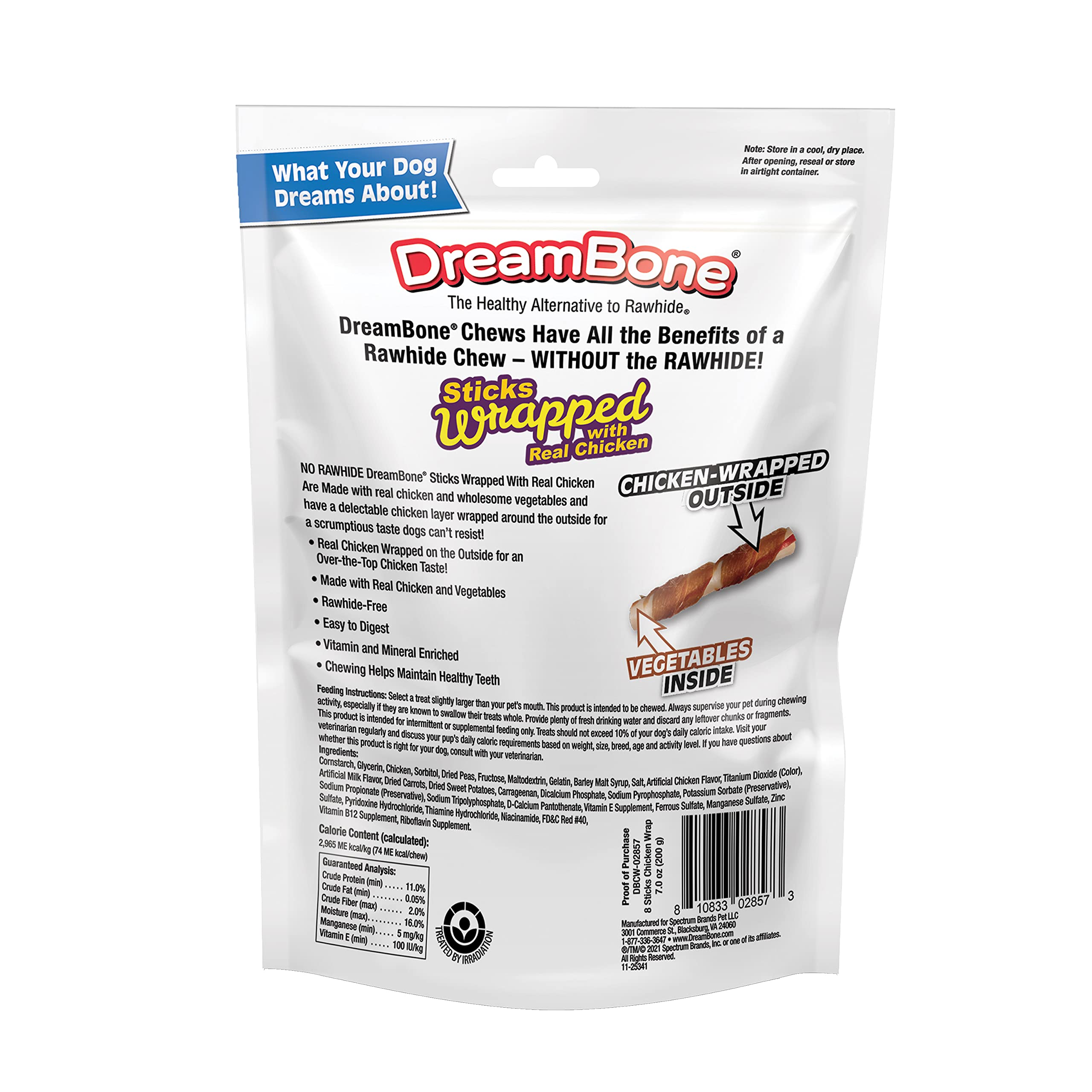 DreamBone Chicken-Wrapped Chews 8 Count, Rawhide-Free Chews for Dogs - large | 8-count