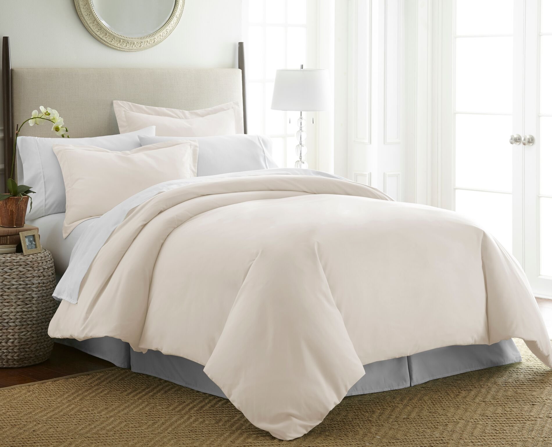 IENJOY HOME IEH King-Ivory Duvet Cover Set, IEH-Duvet-King-Ivory