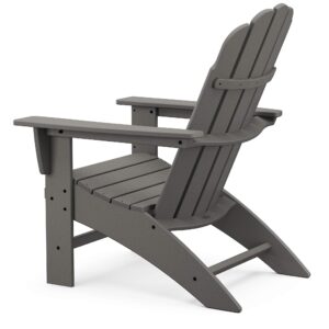 POLYWOOD AD600 Vineyard Curveback Adirondack Chair, White