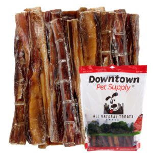 downtown pet supply bully sticks for dogs (6", 15-pack regular) rawhide free dog chews long lasting non-splintering pizzle sticks - usa sourced low odor bully sticks for small - medium dogs