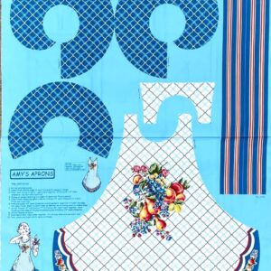 Easy Cut and Sew Adorable Retro Apron Kit - Colorful"Retro Fruit" (35" x 62" Fabric Panel)