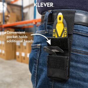 Klever Holster, Fits All Klever Safety Cutters, Stores Box Cutters on Your Belt, Black, 10-Pack (KCJ-HOL)