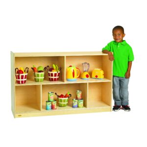 Children's Factory, Value Line Mobile 2-Shelf Storage Unit, ANG9149, Classroom or Daycare Furniture, Kids Room Organizer and Book Shelves