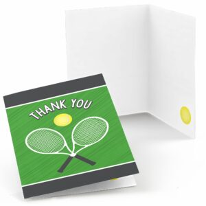 you got served - tennis - baby shower or tennis ball birthday party thank you cards (8 count)