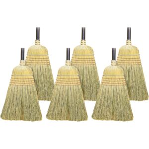 genuine joe 12001ct warehouse corn/fiber broom, 6ea/ct, natural