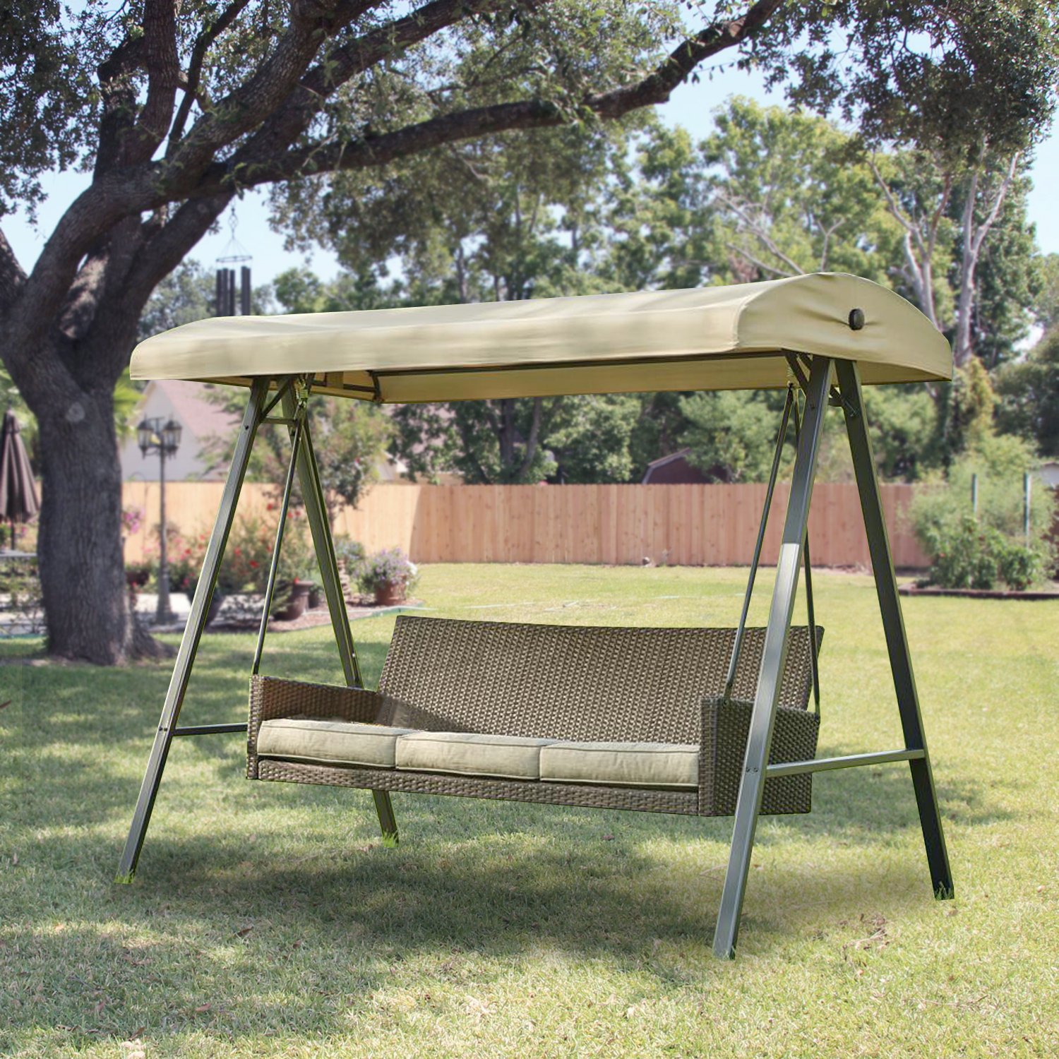 Garden Winds Replacement Canopy Top Cover for The Plaistow Wicker Swing - Riplock 350