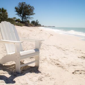 POLYWOOD AD600 Vineyard Curveback Adirondack Chair, White