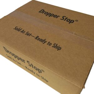 Dropper Stop™ 2oz Amber Glass Dropper Bottles (60mL) with Tapered Glass Droppers - Pack of 80