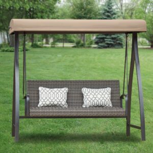 garden winds replacement canopy top cover for the eastport wicker swing - riplock 500